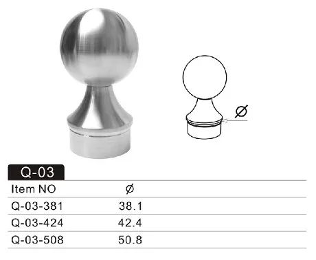 Professional Stainless Steel Handrail Ball Railing Fittings - Buy ...
