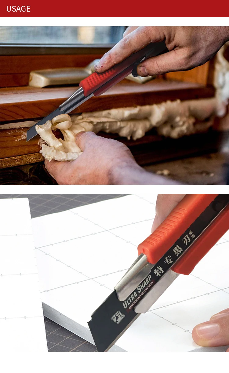 Professional Utility Knife Rubber Handle 25mm Extra Heavy Duty Snap-off ...