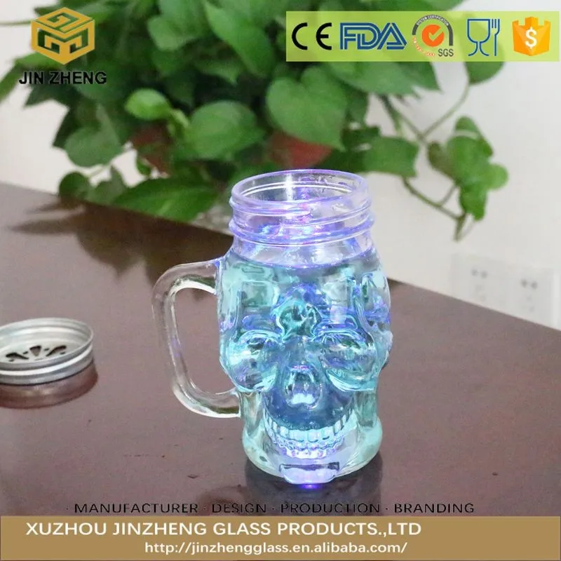 Led Flashing Skull Mug Lighted Up Halloween Skull Cup - Buy Led ...