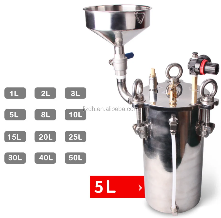 Liujiang 5L Pressure Tank Vessel & Liquid Glue Storage Container - OEM