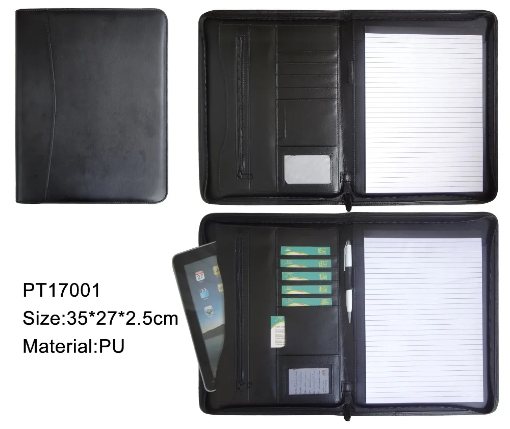 Men Portfolio 2020 Hand Made Pu Leather Portfolio Decoration File Cover ...