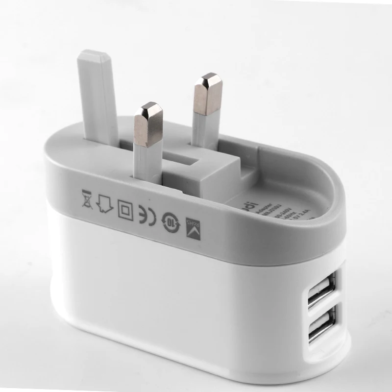 2 Usb Home Timer Charger Adapter 5v2.4a With Folded Uk Plug Form The ...