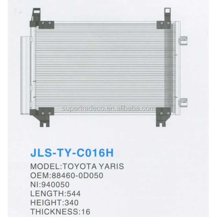 Condensador de Aire Acondicionado para Automóviles para TOYOTA YARIS ...
