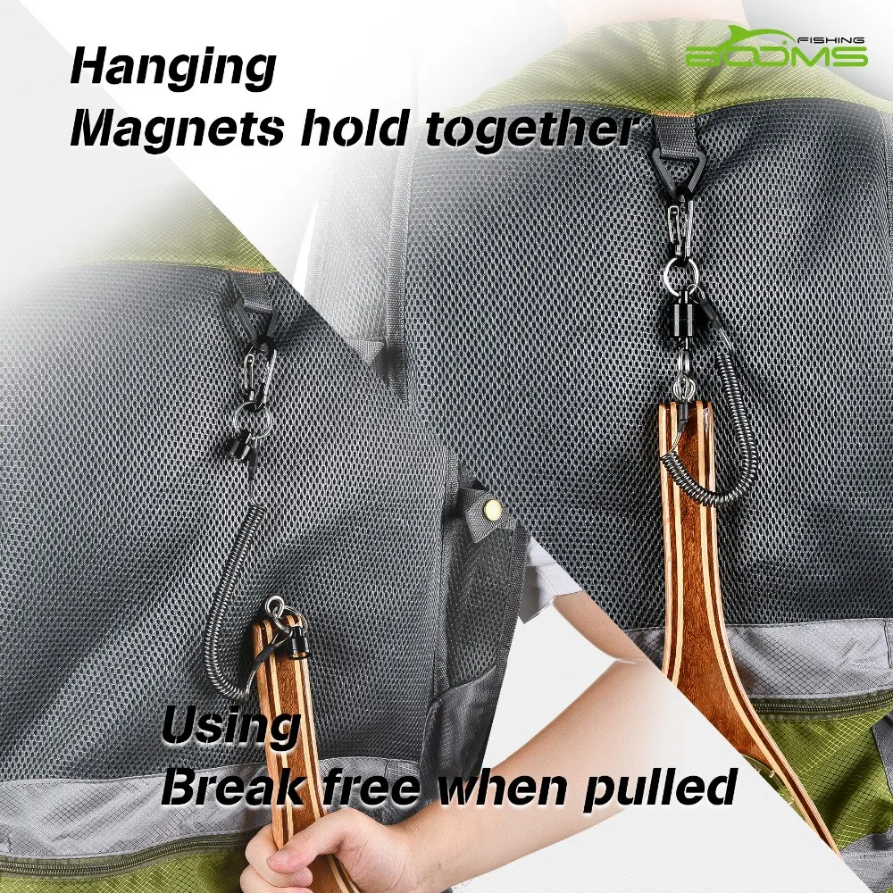 Booms Fishing MN2 Magnetic Net Release Holder for Fly Fishing