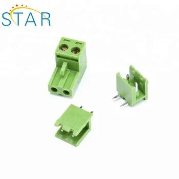 Right Angle 2 Pin Male Pcb Terminal Block 5.08mm 5.0mm - Buy Pcb ...