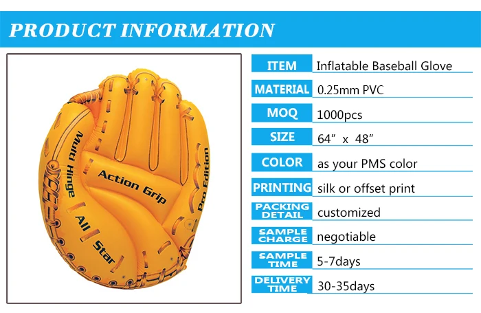 Factory Inflatable Baseball Glove Pool Float Chair Water Floating Bed ...