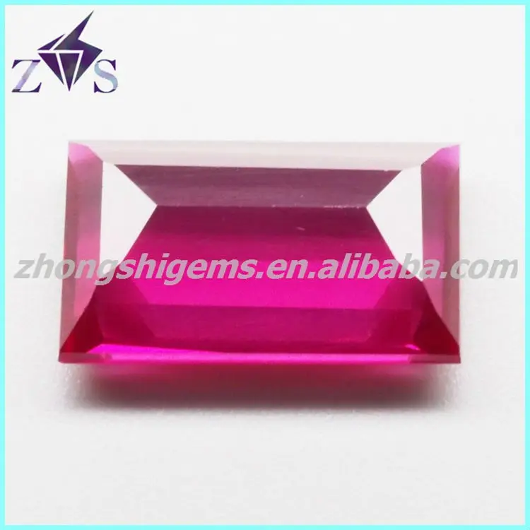 Factory Price 2 Carat Rectangle Cut Synthetic Ruby For Sale - Buy ...