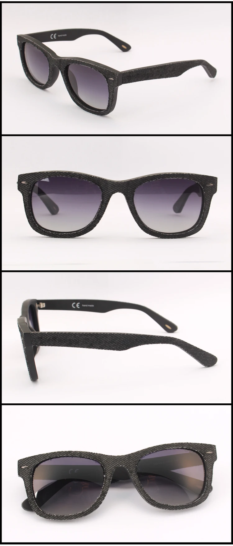 China Factory Denim Eyeglasses Polarized Sunglasses Hand Made Eyewear ...