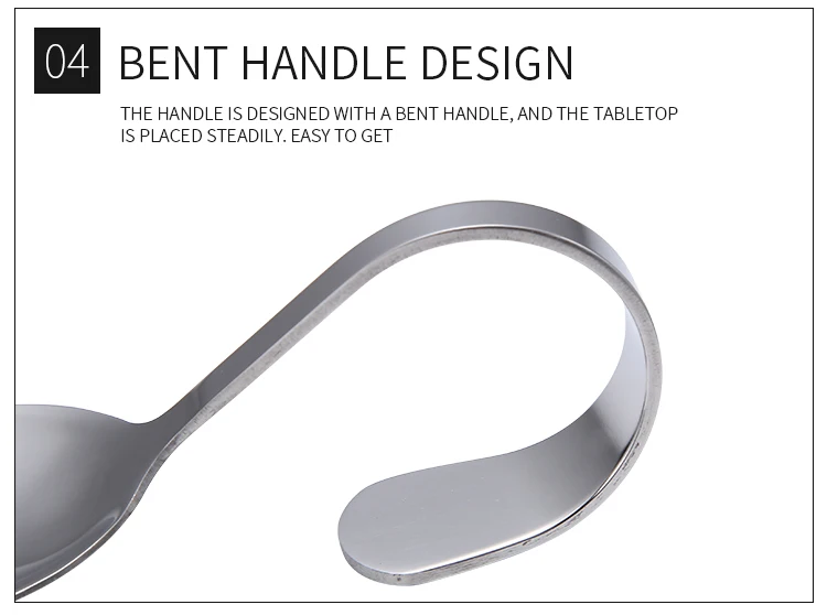 Stainless Steel Appetizer Bent Handle Coffee Spoon