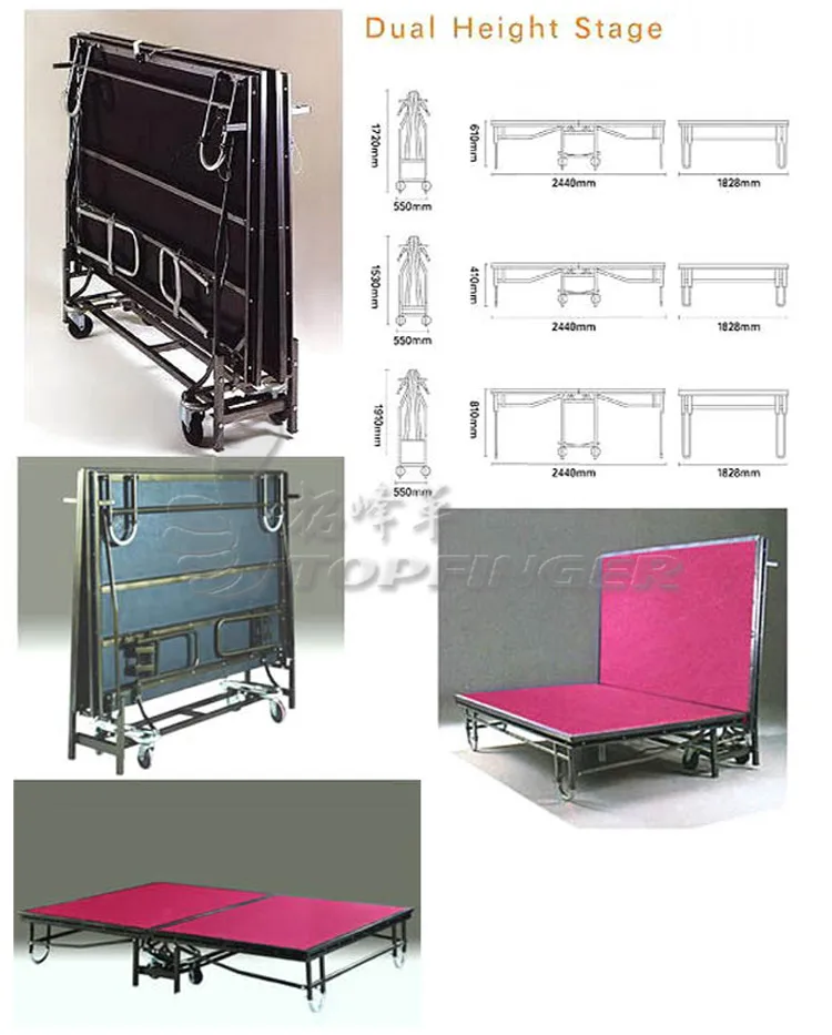 Aluminum Assemble Easy Portable Foldable Foldaway Folding Up Banquet ...