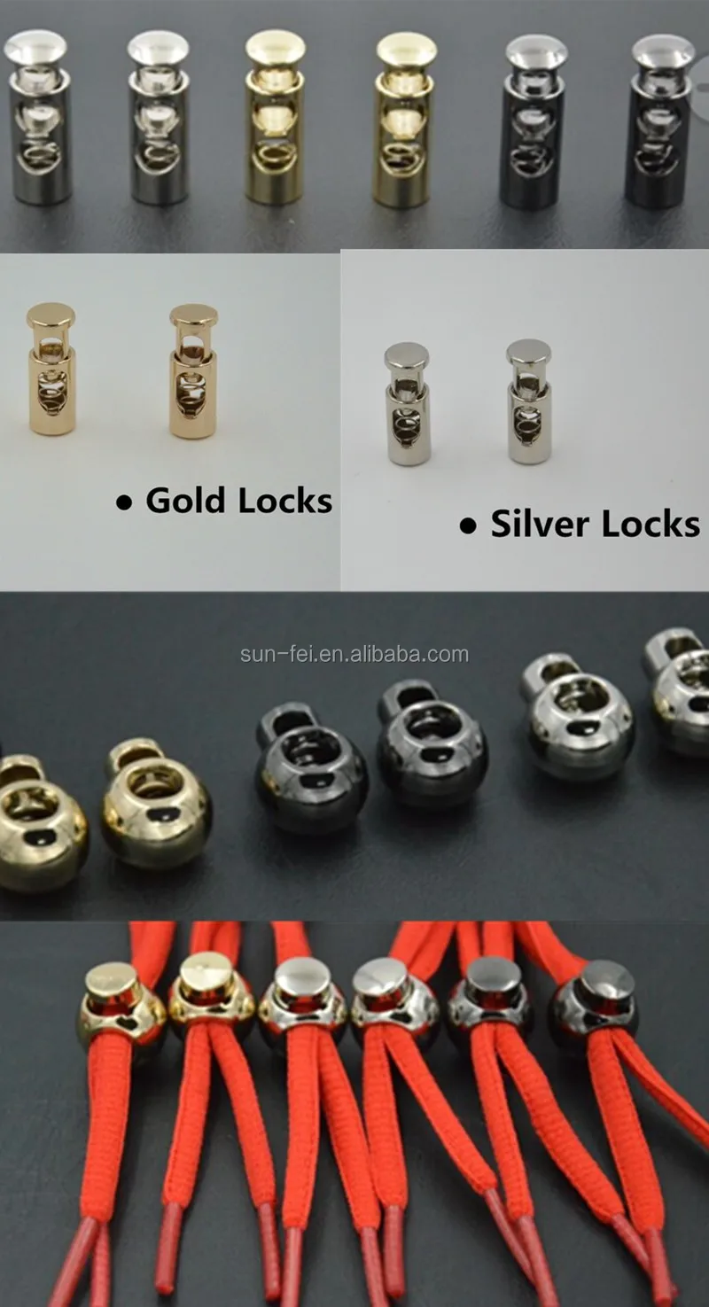 Moq:52 Pcs~gold Double Holes Metal Locks~18k Gold Double Locks~zinc ...