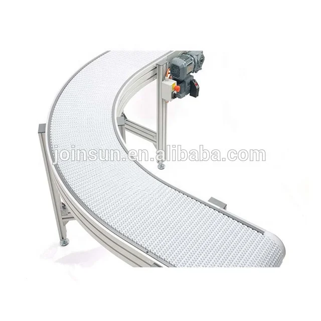 90 Degree Curved Modular Flat Belt Conveyors - Kingpacking