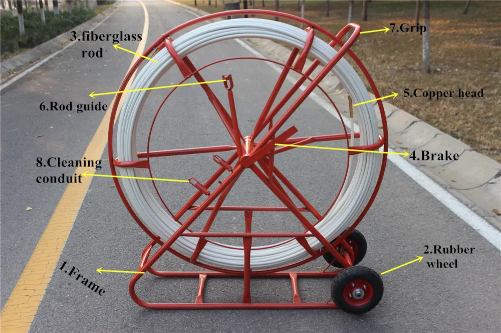 Fiberglass Electric Fiber Guide Cable Push Pull Rod / 10mm*300m ...