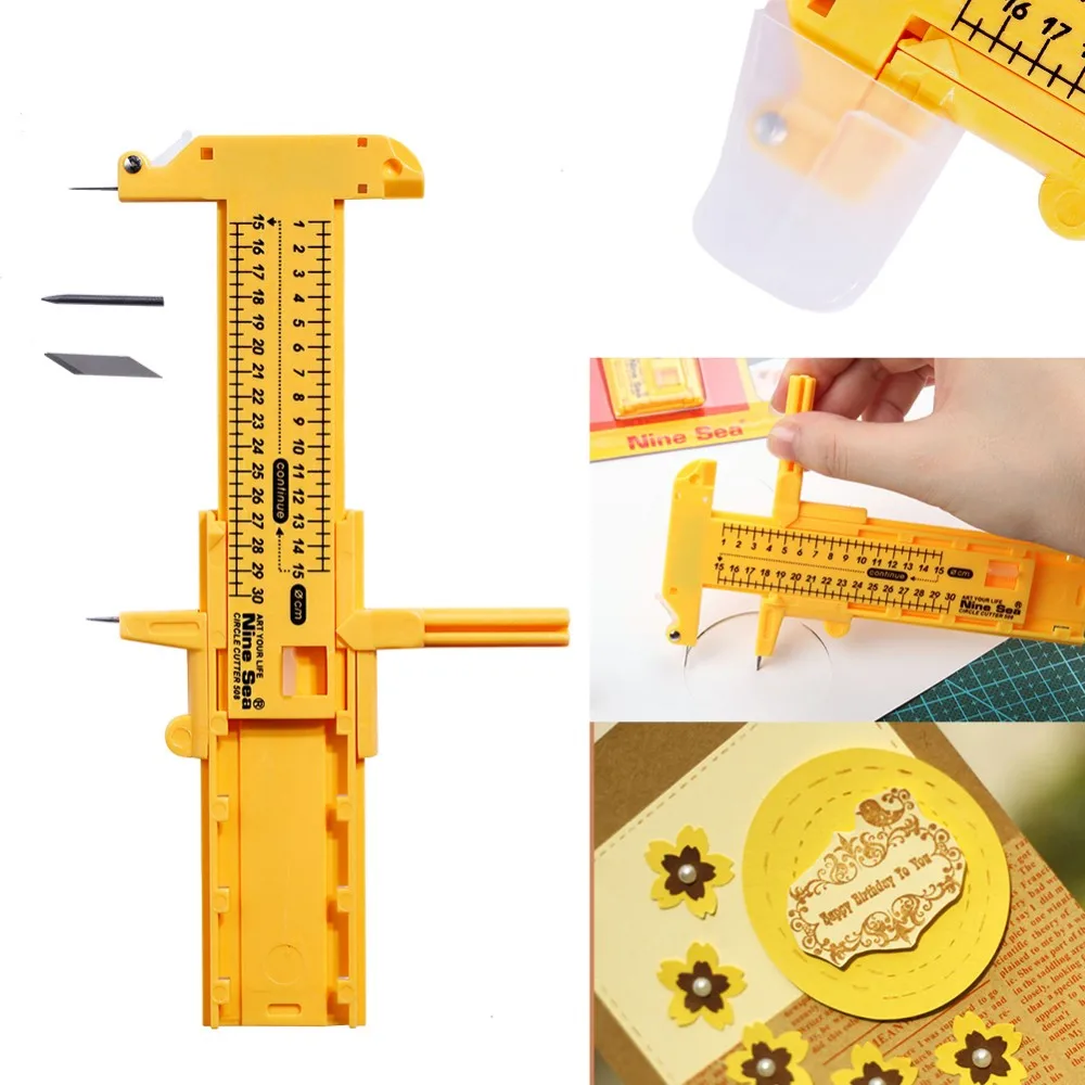 RTS Adjustable Compass Circle Cutter Ruler for Leather Craft
