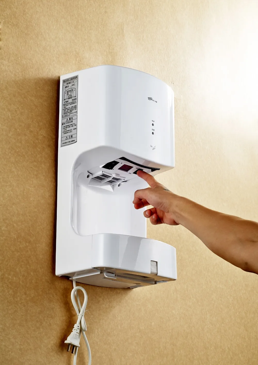 Wall Mount High Speed ABS Material Touchless Handdryer