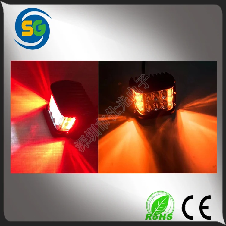 36W Auto LED Car Lights Red Blue Flash Trailer LED Light 12 Volt 4 Inch ...