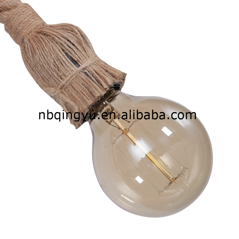 Modern Spider Shape Adjustable Hemp Rope Pendant Light Vintage ...