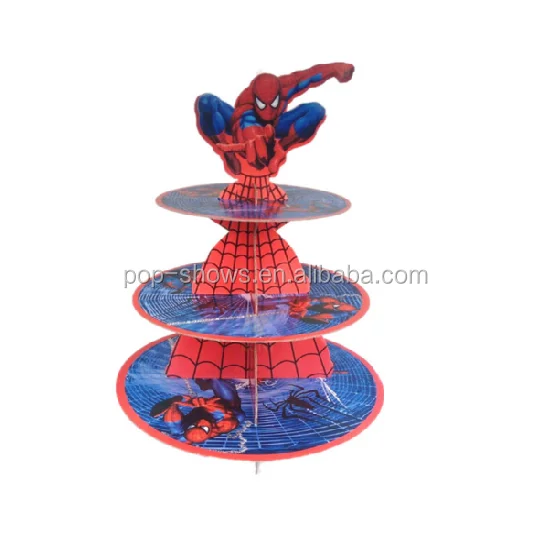 Custom Mooncake Cupcake Display Stands - 3 Tiers Spiderman