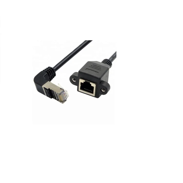 Top Angle Rj45 L Shape Cat5e Ethernet Network Lan Cable With Screw ...