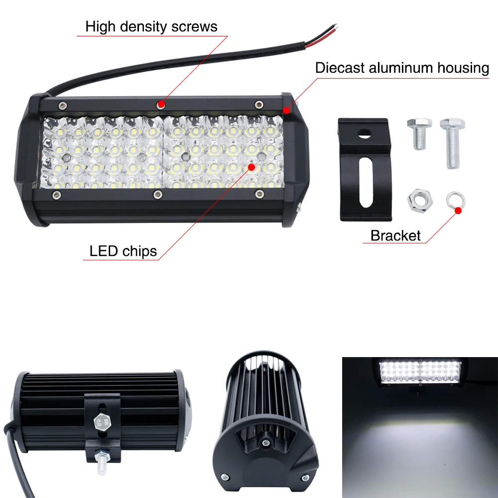 144w 7'' Truck 24 Volt Led Light Bar Led Work Light Wholesale - Buy Led ...
