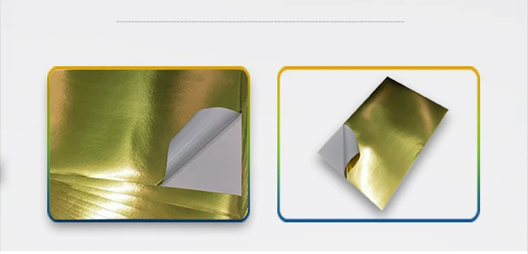 Glossy Gold Aluminum Foil - Self Adhesive Metal Paper