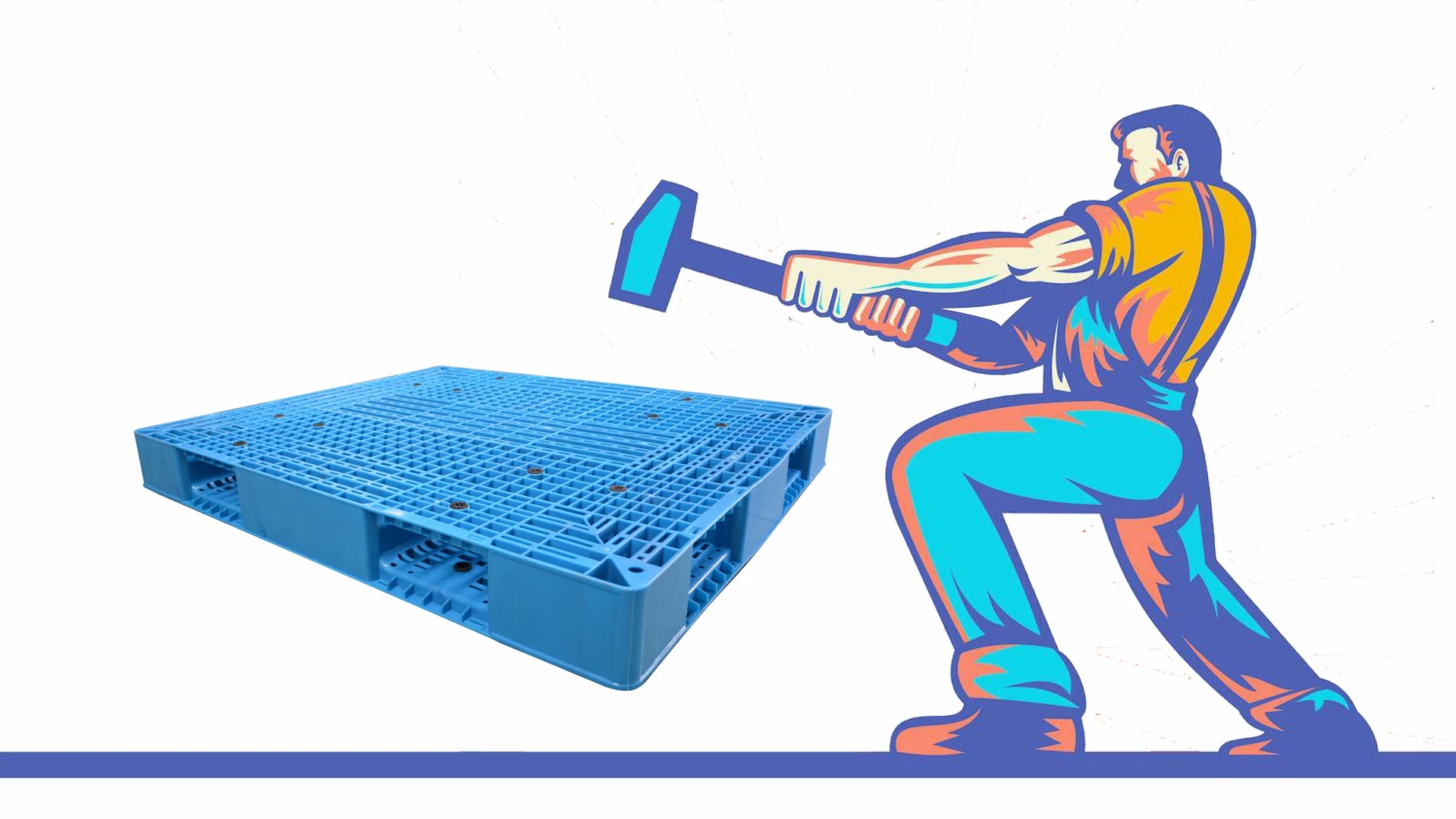 Plastic Pallet 1400x1200 Heavy Duty 6000kg Static Load Hdpe Pallet For ...