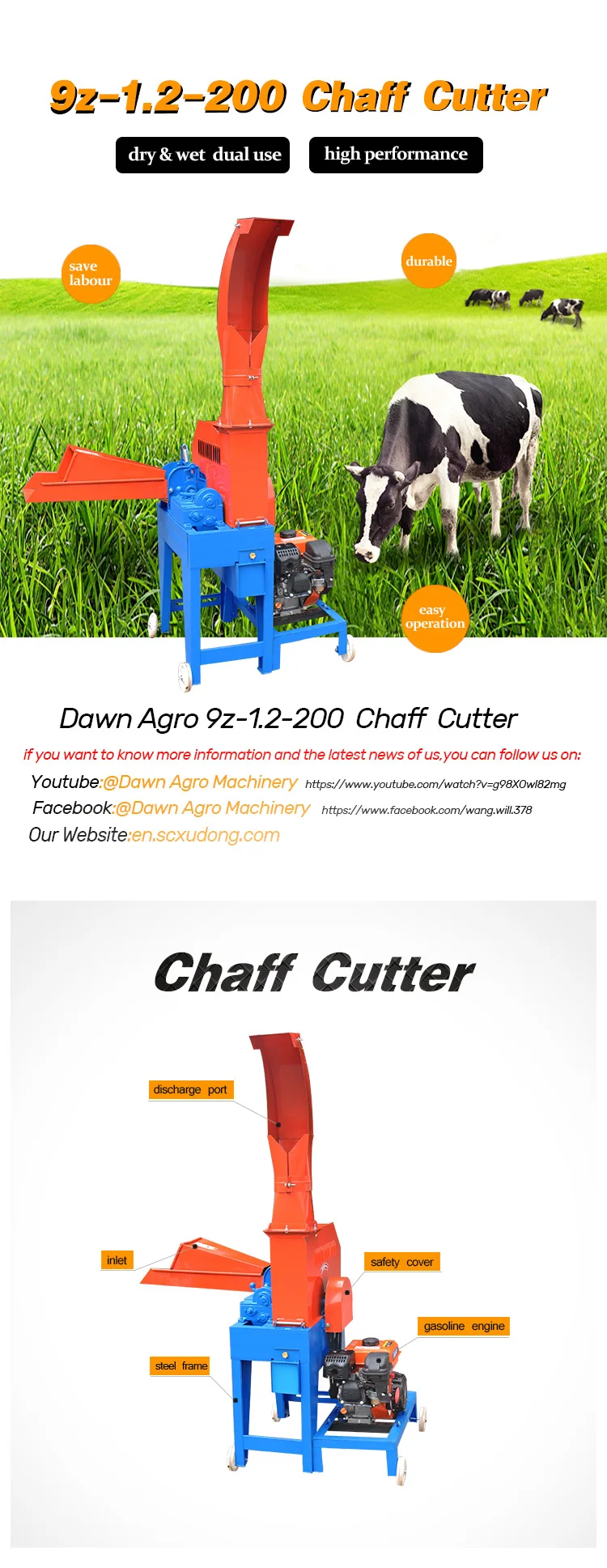 Dawn Agro Grass Cutting Grass Shredder Machine Chaff Cutter Silage Chopper Forage Machinery dawn-agro-grass-cutting-grass-shredder-machine-chaff-cutter-silage-chopper-forage-machinery