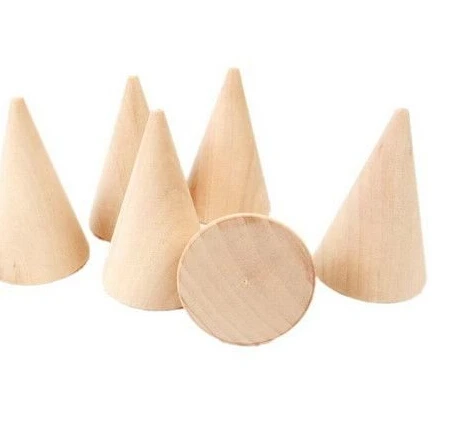 2 Inch Wood Conical Block Wood Craft Learning Resources Wood Geometric ...