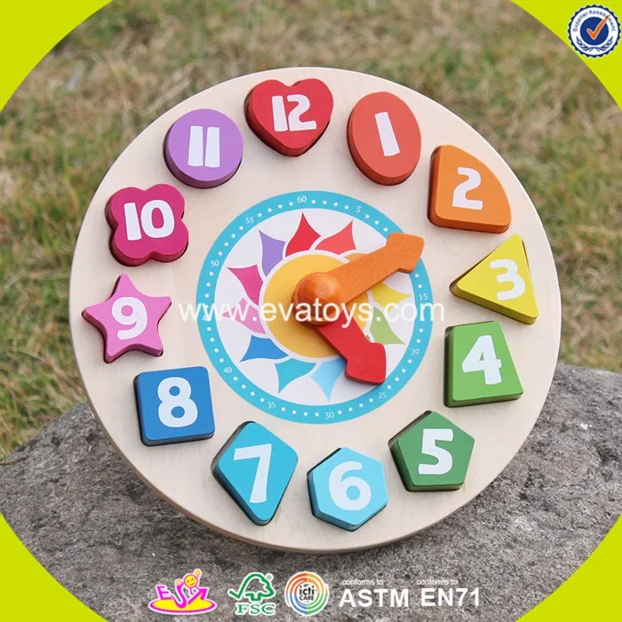Toy New Design Wooden Alarm Clock Puzzle Educational Wooden Alarm Clock ...