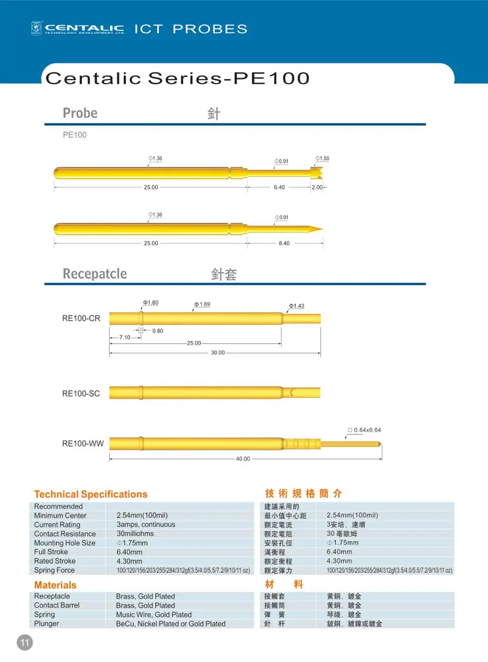 Lowest Price Ict Test Probe Pin With Stable Function - Buy Ict/ic Test ...