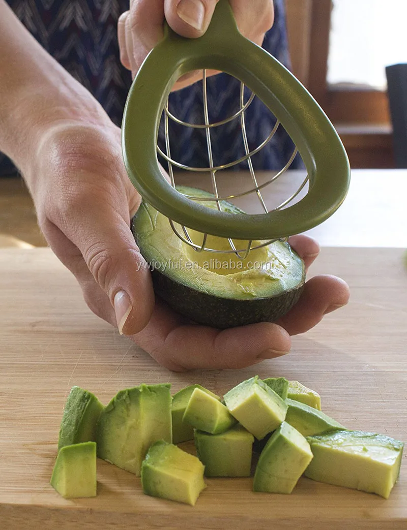 New Style Stainless Steel Avocado Slicer Fruit Cuber Cutter Tool - Buy ...