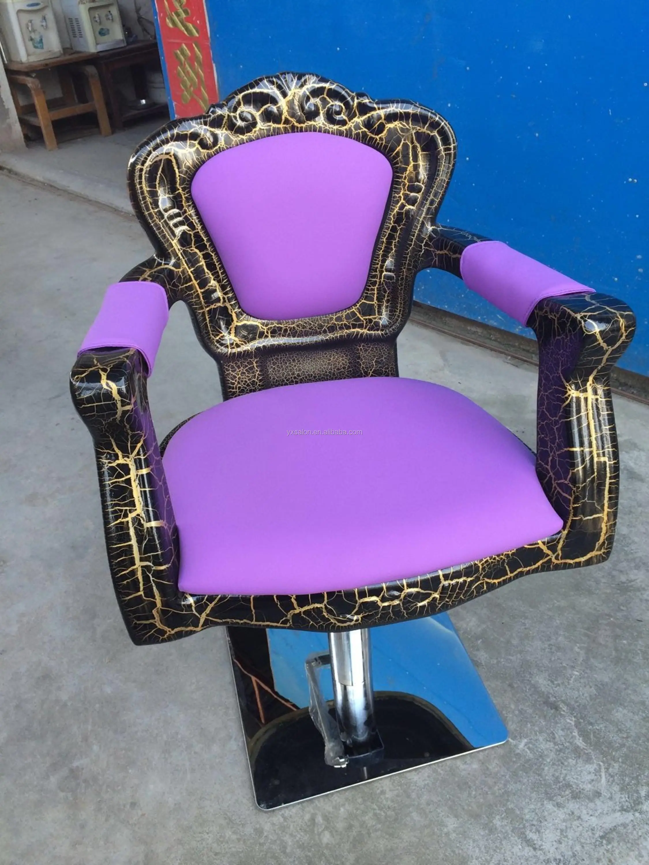 3 Years Warranty Hydraulic Unique Luxury Purple&black Styling Chair ...