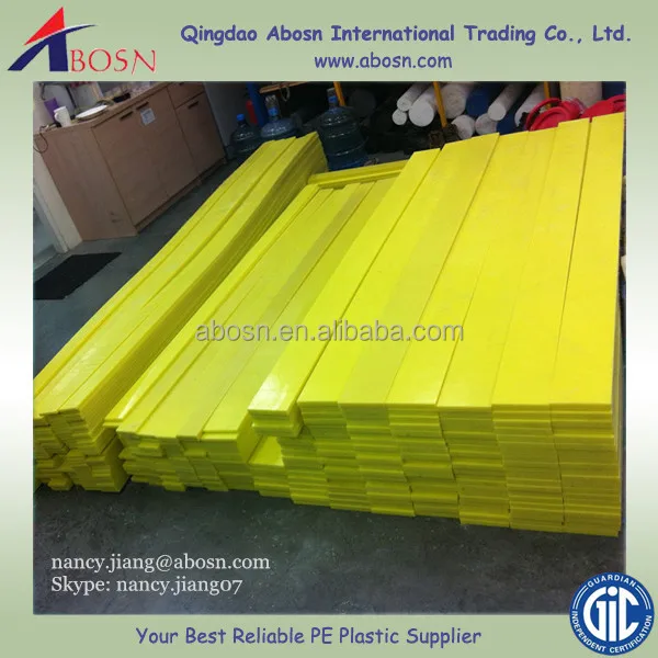Yellow Flat Plastic Polymer Polyethylene Wear Strips - Buy Yellow Wear ...