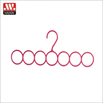 Plastic Clothes Hangers 7 Loop Circles Multifunctional Hanger For ...