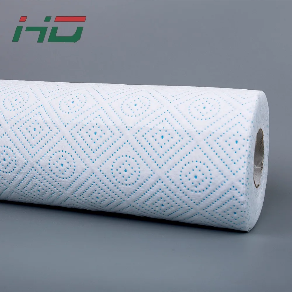 2 Ply Virgin 8" Embossed Kitchen Paper Towel Roll - Strong & Durable