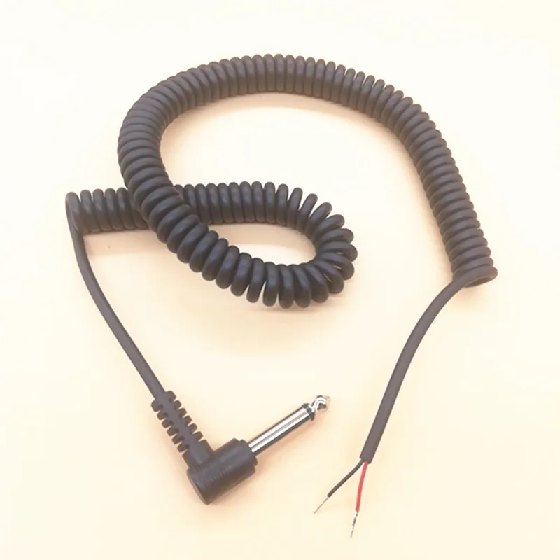 Wholesale 1/4'' Audio Jack Spring Coiled Audio Cable With 6.35mm Mono ...
