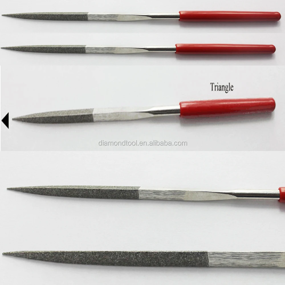 Professional Electroplated Diamond Triangle File,Diamond Needle Files ...