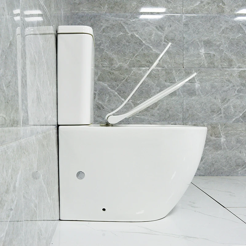 Sanitary Ware Toilet Wc Commode Ceramic Two Piece Rimless Flushing ...