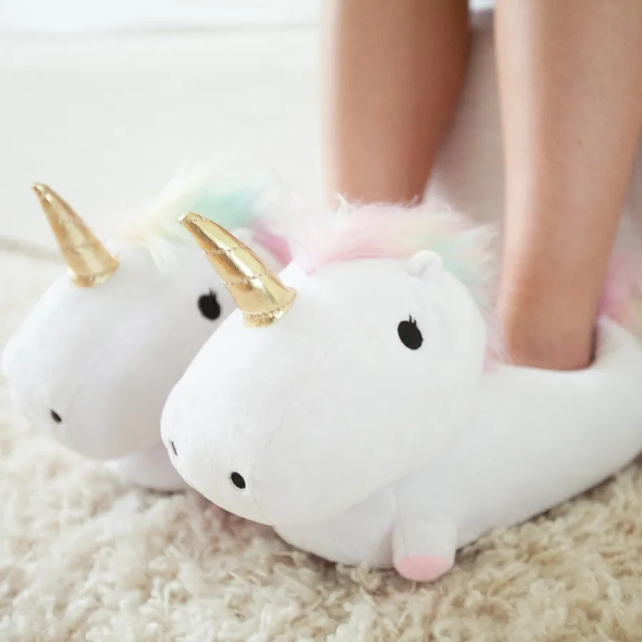 Unicorn Light Up Slippers Cute Animal Slippers - Buy Fuzzy Animal ...