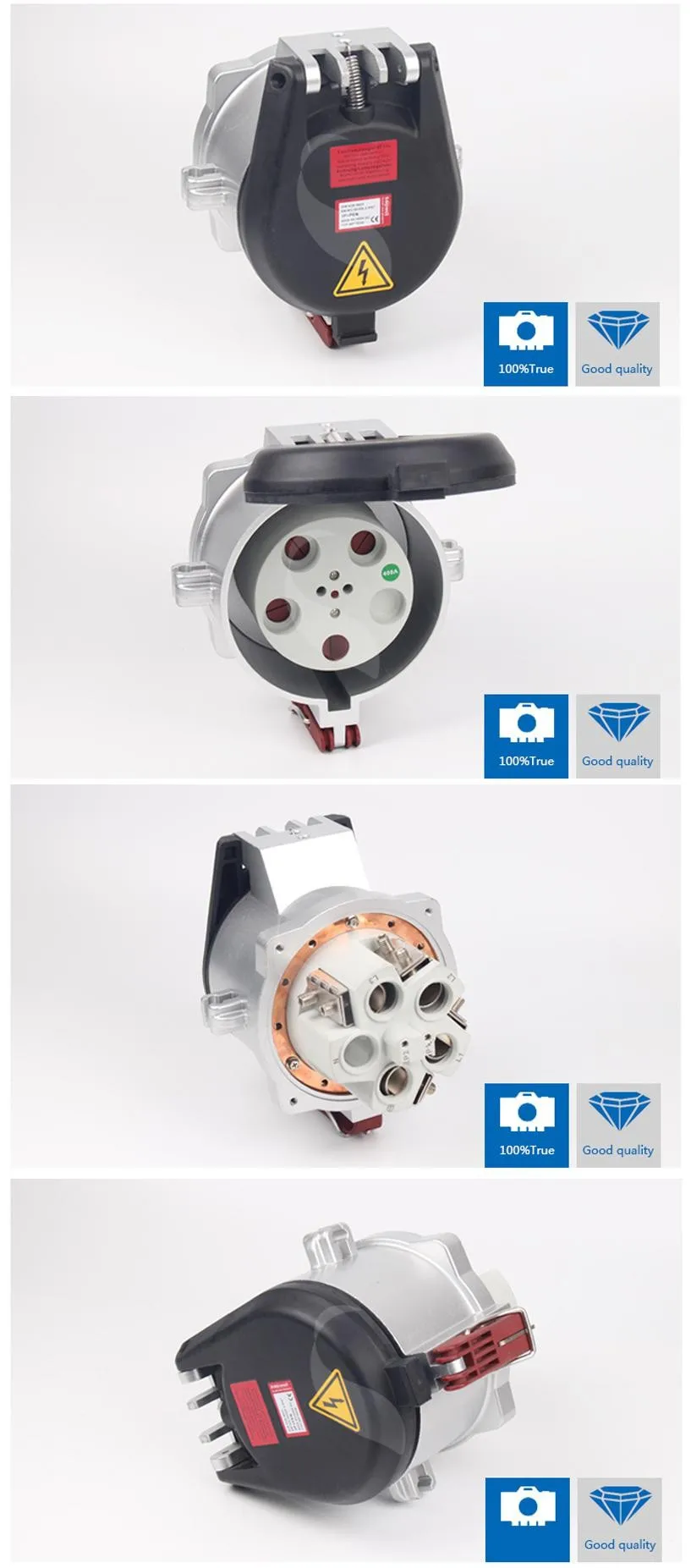 IP67 200A 5 Pin 400V AC Power Reefer Container Electrical Plug Socket