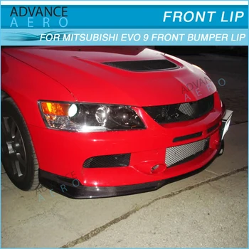 For 06-07 Mitsubishi Evo 9 Carbon Fiber Front Bumper Lip Spoiler Body ...