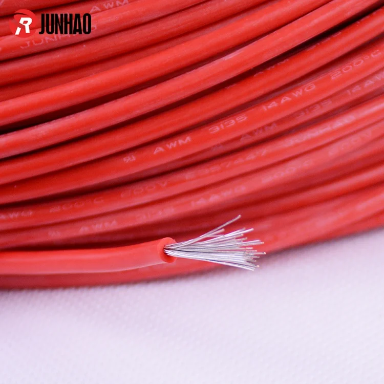 Awm 14 Awg 2mm2 Silicone Rubber Coated Single Core Cable 600v 2mm Awm 14 Awg 2mm2 Silicone Rubber Coated Single Core Cable 600v 2mm