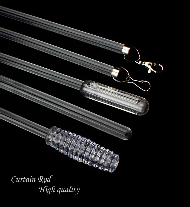 Clear Plastic Acrylic Push Pull Sticks For Curtains Track And Rod - Buy ...