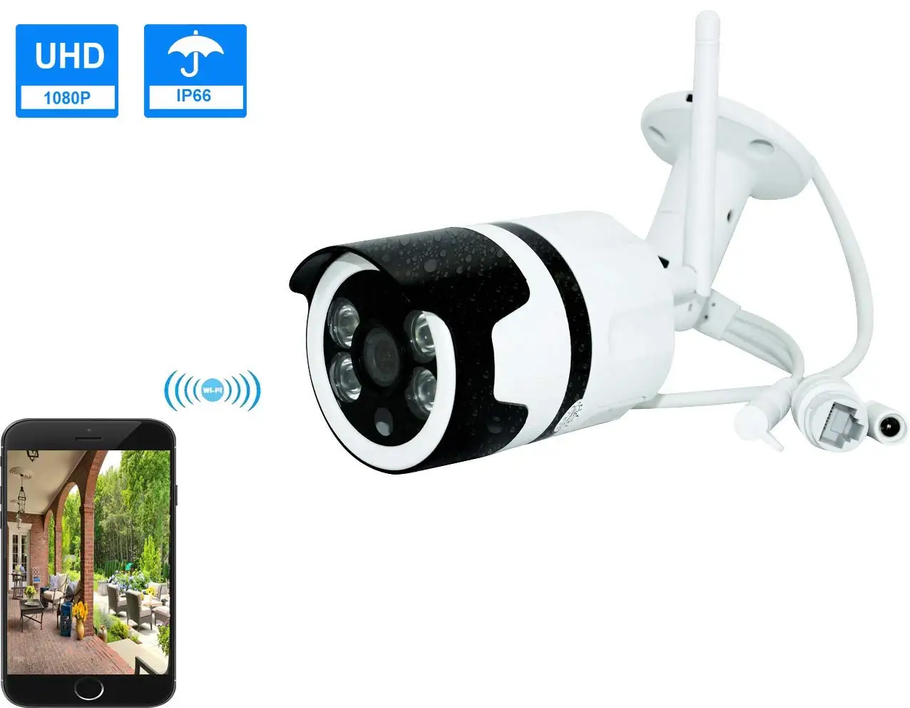 Wifi Wireless Ip Camera P2p 2mp Hd1080p Cloud Indoor Outdoor Home ...