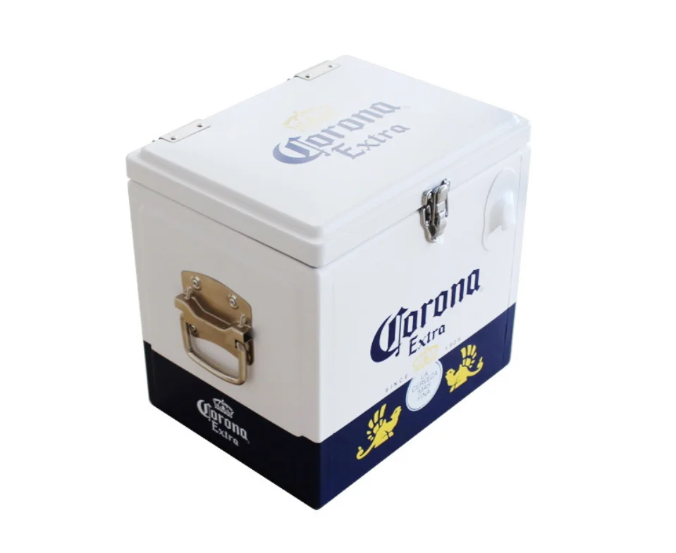 Promotion Metal Cooler Box With Custom Logo Iron Sheet Outer And ...