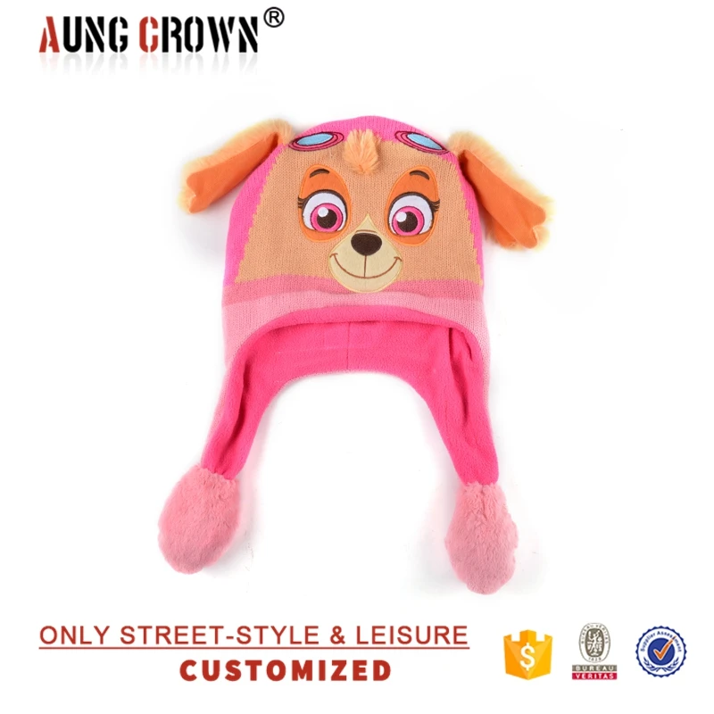 Clapping Earflap Animal Clap Hats,Inside Polar Fleece Hand Made Knitted ...