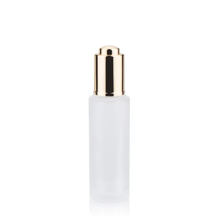 Wholesale 30ml Clear Frosted Makeup Skincare Serum Push Button Pump ...