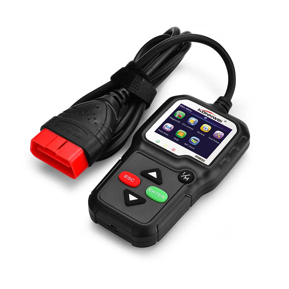 Konnwei Kw680 12v Cars Obd2 Elm327 Auto Code Reader Best Handheld ...
