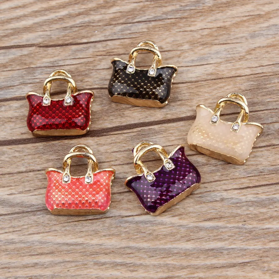Best Selling Fashion Zinc Alloy 3d Enamel Charm Shape Bag - Buy Charm ...