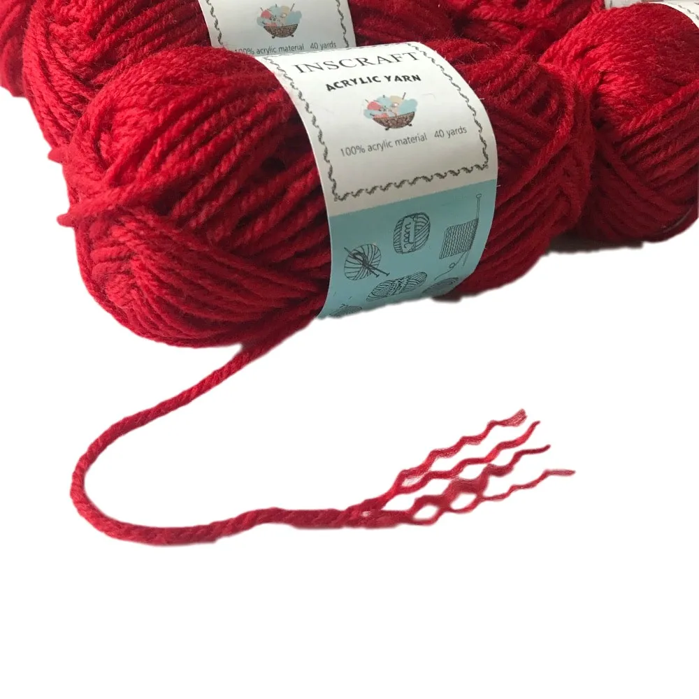 100% Acrylic Yarn - Perfect for Hand Knitting & Weaving